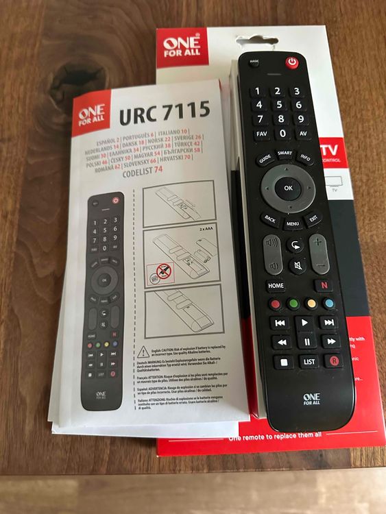 Fernbedienung ONE for ALL URC 7115 (Gebraucht) in Oberönz für CHF 5 – mit Lieferung auf Ricardo ...