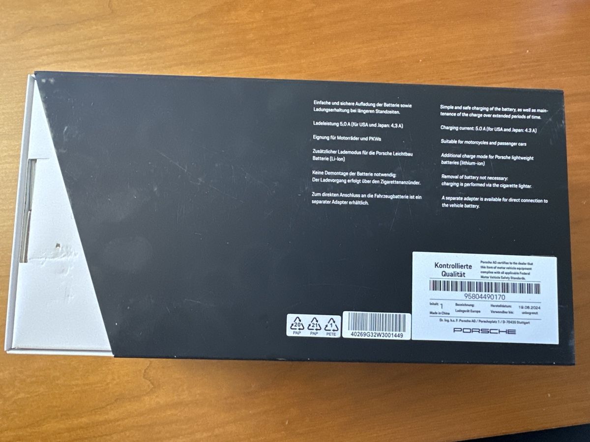 Porsche Batterieladegerät Charge-o-mat Pro (Neu und originalverpackt ...