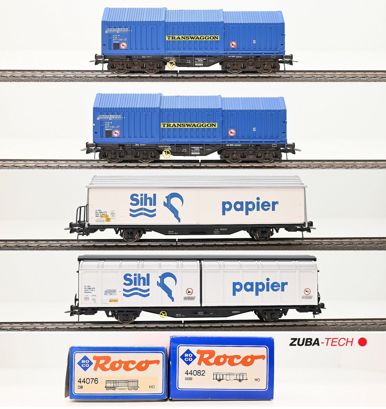 Roco 4x Güterwagen der SBB/DB H0 GS, mit OVP (Gebraucht) in St. Gallen für CHF 54 – mit ...