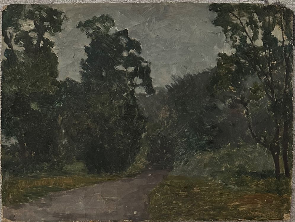 Antike Öl Studie Gemälde Wald Ansicht | Kaufen auf Ricardo