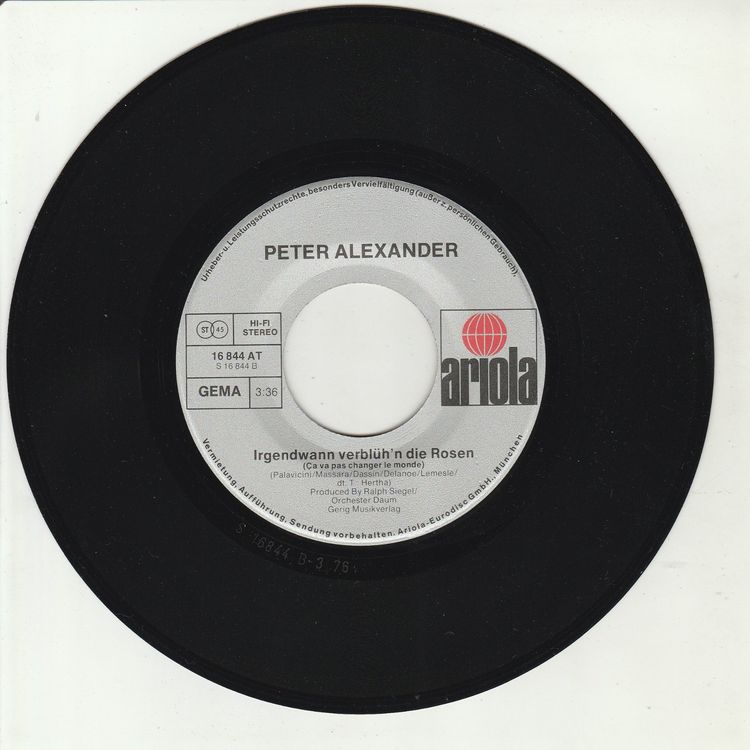 Peter Alexander - Die kleine Kneipe 1976 7" Vinyl | Kaufen auf Ricardo