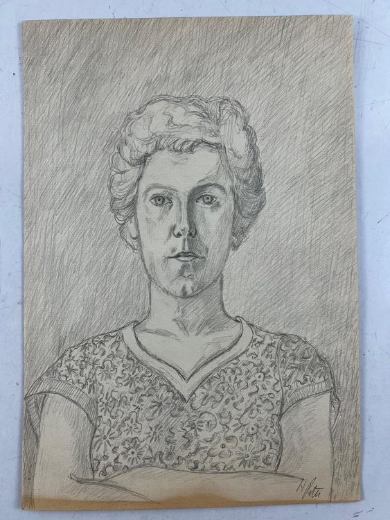 Bleistiftzeichnung Porträt Frau Handsigniert (Gebraucht) in Neuhausen am Rheinfall für CHF 10 ...