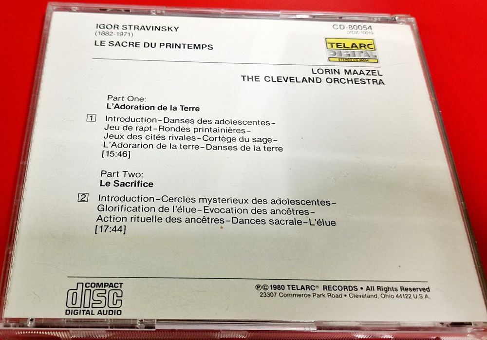 Stravinsky the Rite of Spring | Lorin Maazel | Cleveland (CD (Gebraucht) in Reinach BL für CHF 0 ...