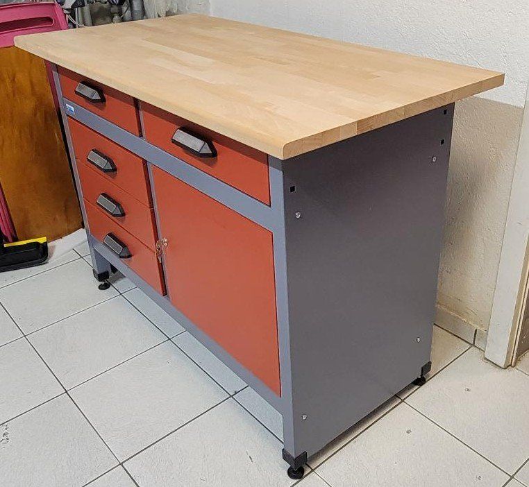 Küpper Werkbank 600x1200x850 (LxBxH) mit neuer Tischplatte (Gebraucht ...