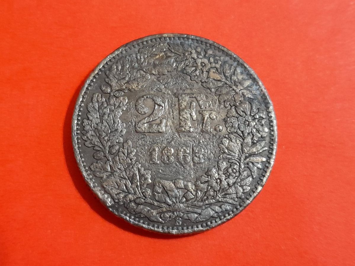 2 Franken 1863, Schweiz (Gebraucht) in Aarau für CHF 24 – mit Lieferung auf Ricardo kaufen