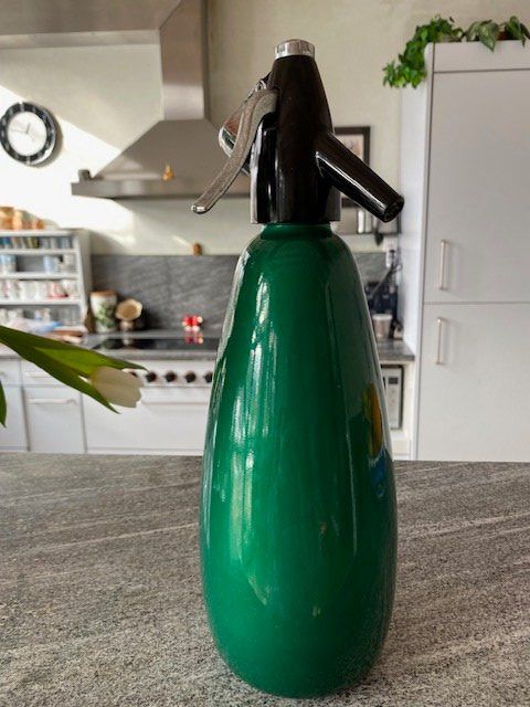 Vintage Grün Metallic Soda Siphon BOC aus den 1960ern. | Kaufen auf Ricardo