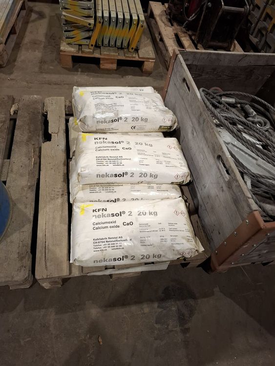 5 Säcke à 20 kg Weissfeinkalk KFN Nekasol 2, Lot 184 (Gebraucht) in ...