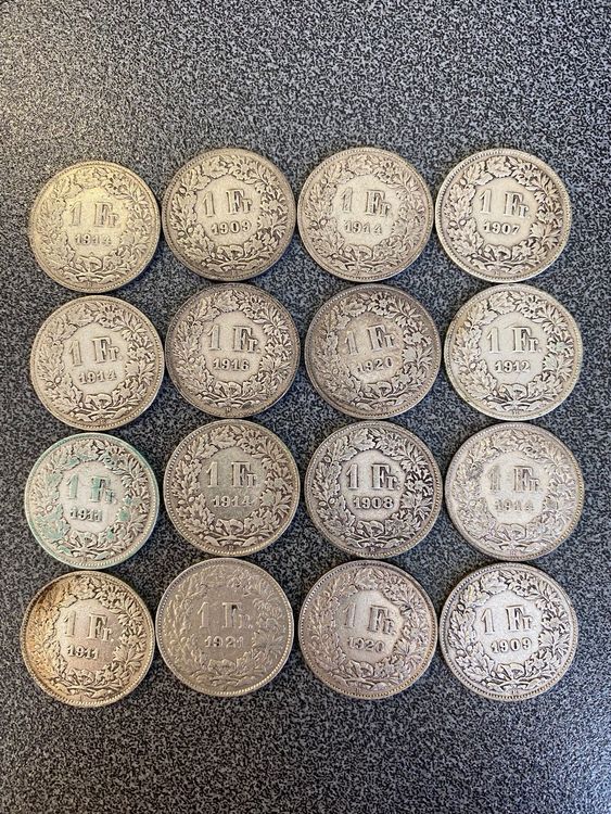 16 Stk 1.- über 100 Jahre Alt (60) (Gebraucht) in Ballwil für CHF 46 – mit Lieferung auf Ricardo ...