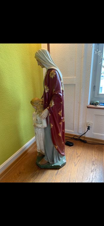 Heiligen Figur - Anna mit Maria - Gibs-Statue - Kirchenfigur (Neu ...