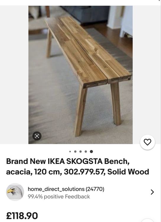 IKEA SKOGSTA Bench,120 cm, Solid Wood 🪵 (Gebraucht) in Andermatt für ...