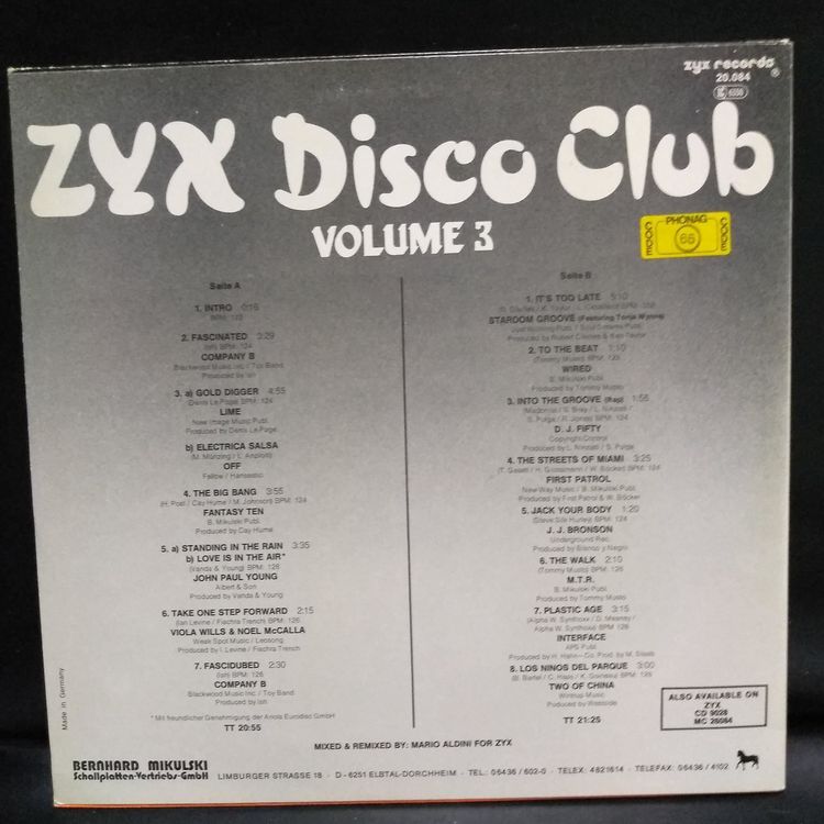 Various – ZYX Disco Club Vol. 3 (Gebraucht) in Lachen SZ für CHF 3 ...