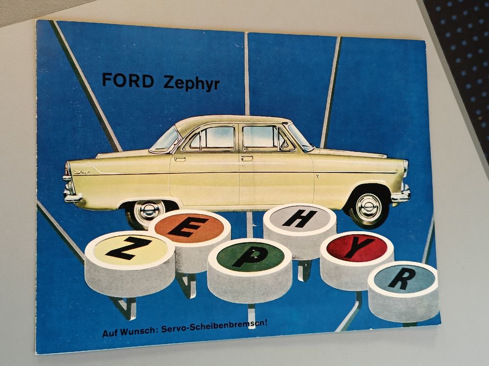 Alter Automobil Prospekt / Ford Zephyr ca. 1950 (Gebraucht) in Brugg AG ...