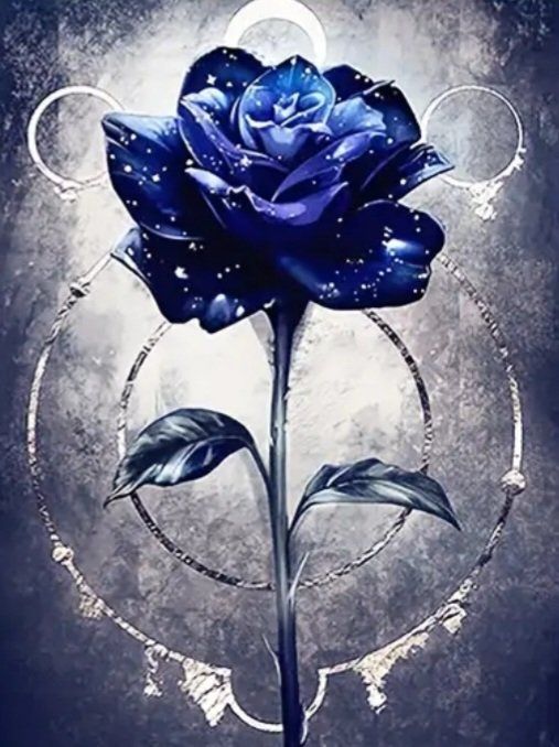 Aktion! Diamant Painting blaue Rose A62 (Neu und originalverpackt) in ...