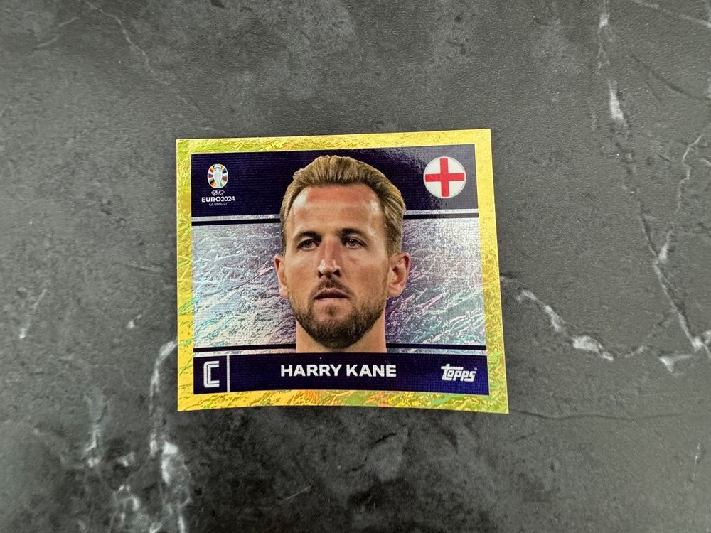 GOLD HARRY KANE ENG 2 EURO 2024 Germany TOPPS sticker (Neu (gemäss ...