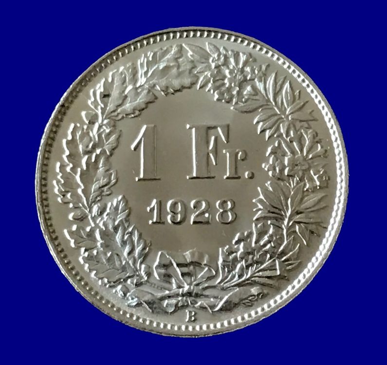 Schweiz 1 Franken Silber Jahrgang 1928 UNC (Neu (gemäss Beschreibung)) in Winterthur für CHF 32 ...