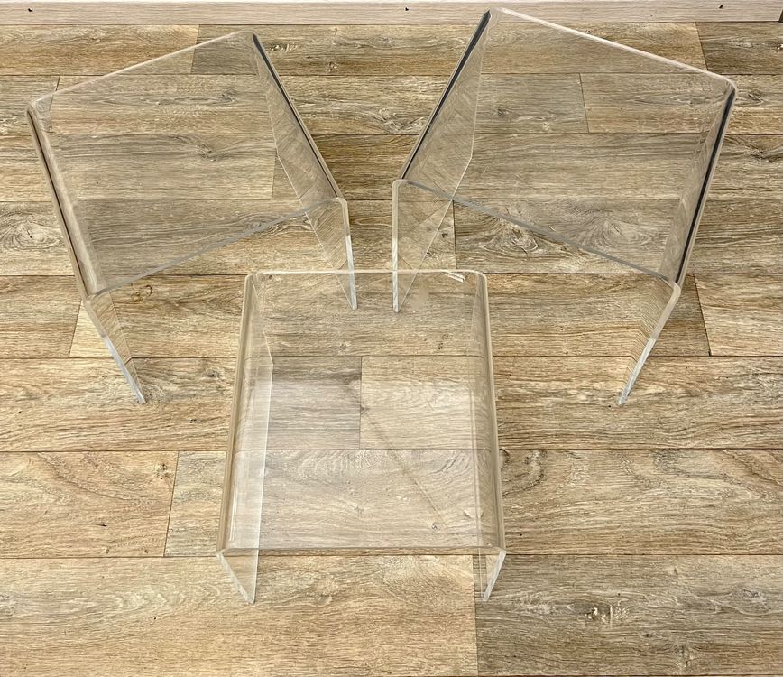 80er Plexiglas Design 3 Satz Tisch Beistelltisch Couchtisch (Gebraucht ...