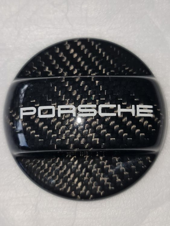 Porsche 911/Macan etc Carbon Fibre Fuel/Gas Cap cover (Neu und ...
