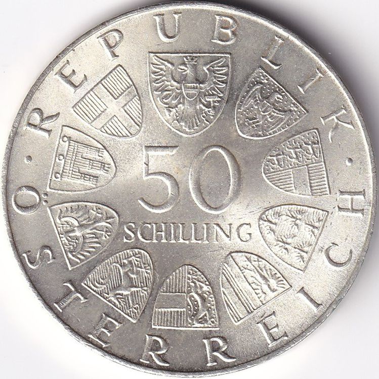 50 Schilling 1973 100. Jahrestag Dr. Thedor Körner (Neu (gemäss Beschreibung)) in Birr für CHF ...