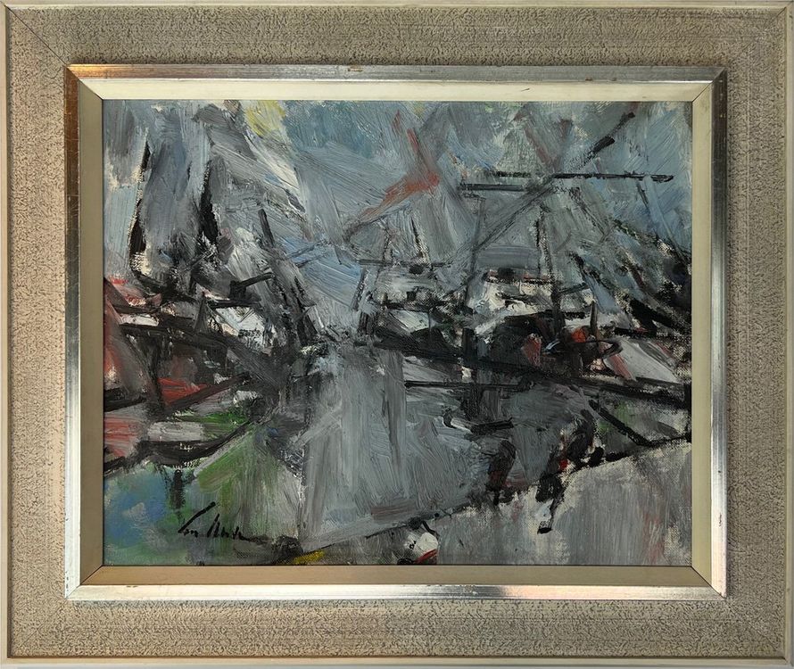 Walter Emil Müller. Hafen von Rotterdam. Öl auf Leinwand (Gebraucht) in Zumikon für CHF 380 ...