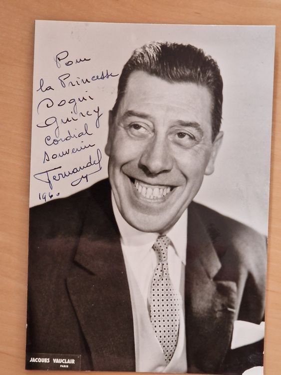 Fernandel (Don Camillo), Original Autogramm auf Karte s/w (Gebraucht ...