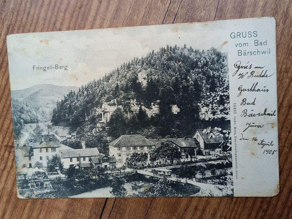 Alte PK / Gruss vom Bad Bärschwil - gelaufen 1905 (Gebraucht) in Brugg AG für CHF 12.5 – mit ...