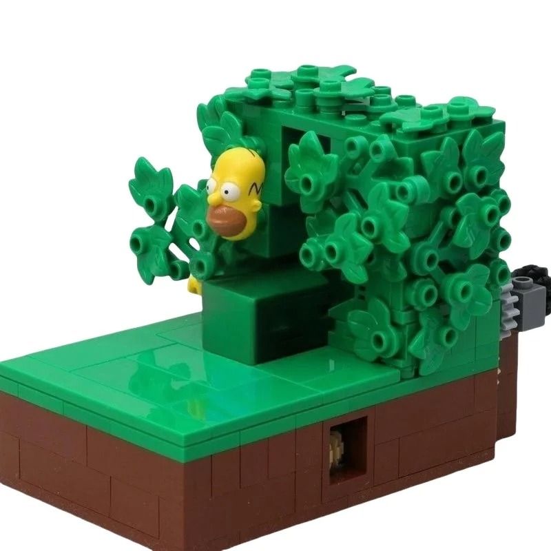 Homer Simpson Backing Into The Bushes MOC Block (Neu (gemäss ...