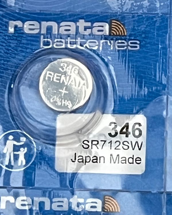 Renata Knopfzelle 346 SR712SW, Neu, Silber Oxid, 1.55V (Neu (gemäss ...