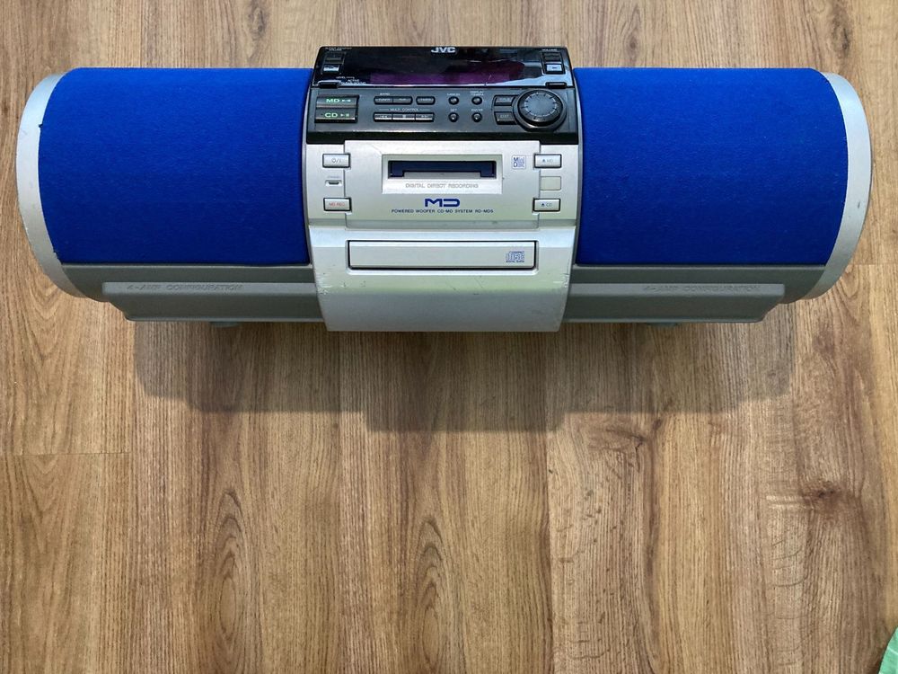 JVC RD-MD5 CD mini disc player boombox/stéréo portable (Defekt) in ...