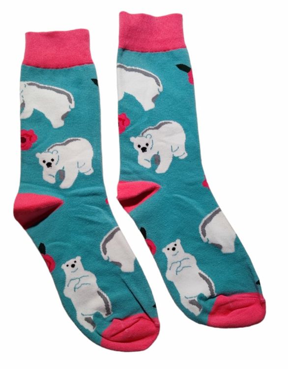 Socken Eisbär / Polar bear / Rosen / Roses (Neu und originalverpackt ...