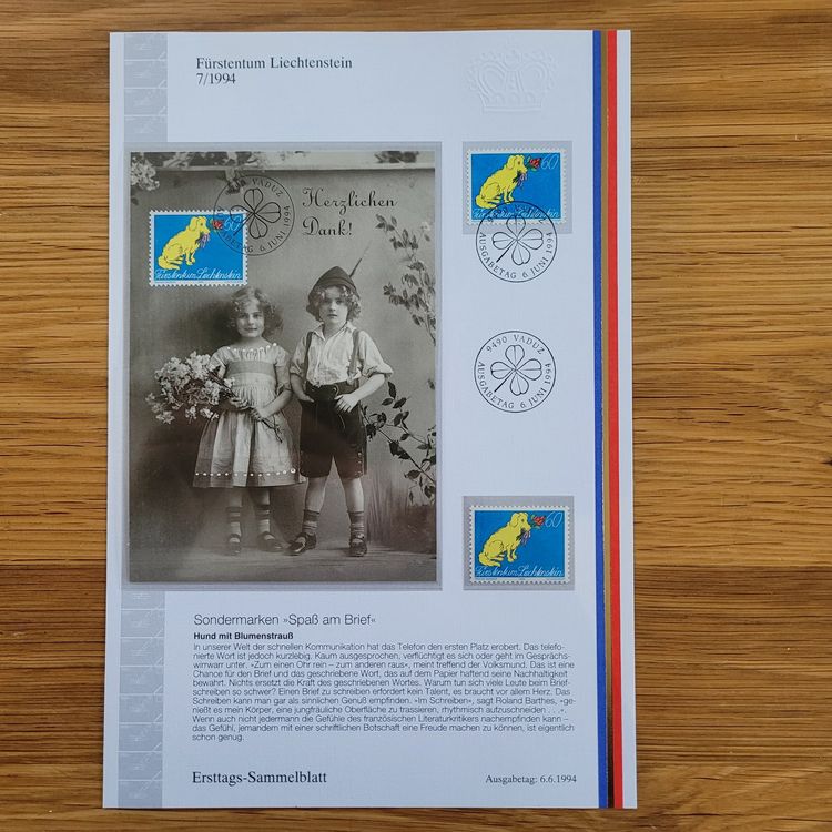 Documente Fürstentum Liechtenstein Vaduz 1994 (Gebraucht) in Biel/Bienne für CHF 1 – mit ...