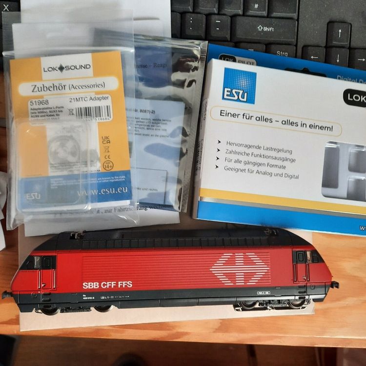 Märklin H0 SBB RE 460 ROT Umbau MTC 21 , ESU Lokpilot V5 LED (Gebraucht ...