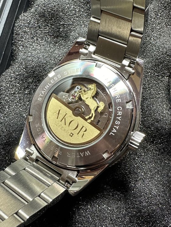 AKOR Ws Explorer Blue Montre Swiss Made Automatique Full Set (Neu und ...