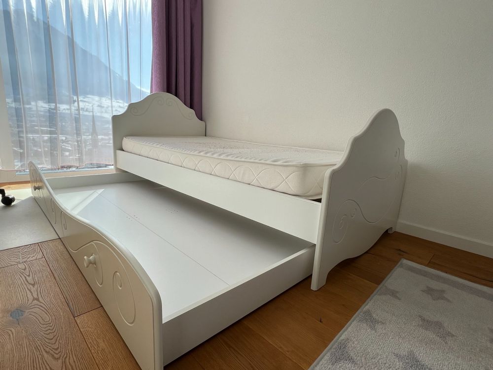 Jugendbett - Parisot Alice weiss Mädchen inkl. Lattenrost (Gebraucht ...