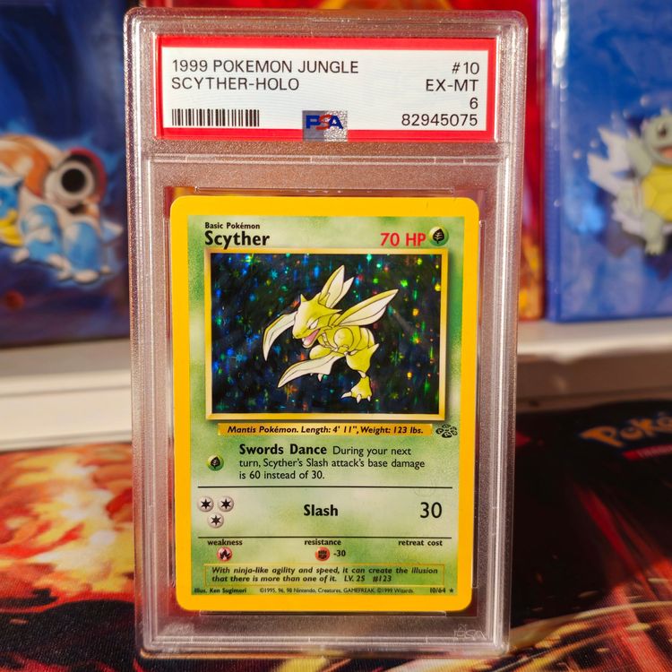 Pokemon - PSA 6 - Scyther - Jungle - EN - no 1. Edition | Kaufen auf Ricardo