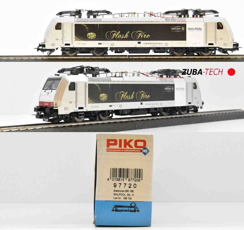 Piko 97720 E-Lok BR186 Railpoo Flash Fire H0 GS Analog OVP (Neu (gemäss ...