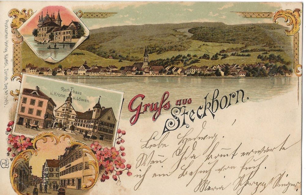 Gruss aus Steckborn, Litho, 1900, Vollstempel (Gebraucht) in Frauenfeld für CHF 24 – mit ...