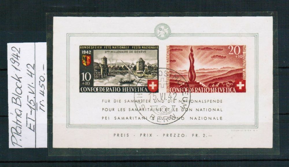 P.Patria Block 1942 - ET 15.VI.42 | Kaufen auf Ricardo