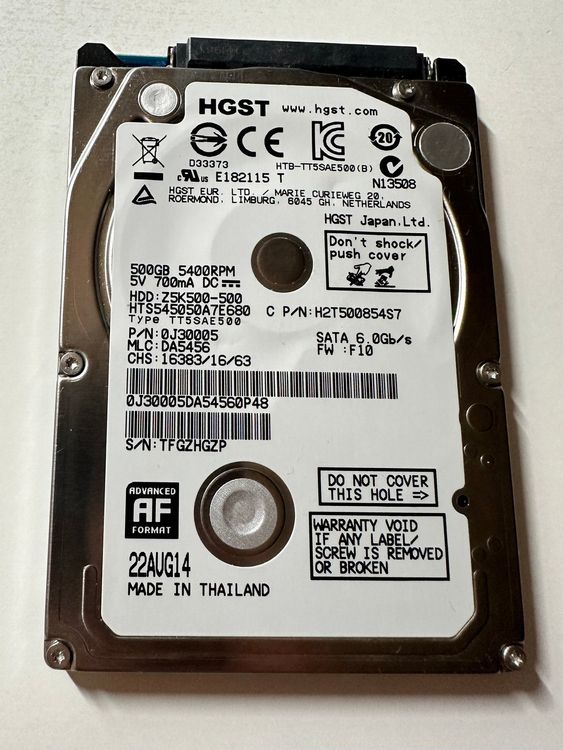 HDD 2.5" 500GB - Windows 10 Pro vorinstalliert | Kaufen auf Ricardo