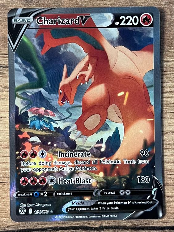 Charizard V ALT ART 154/172 Pokemon Brilliant Stars (Neu (gemäss ...