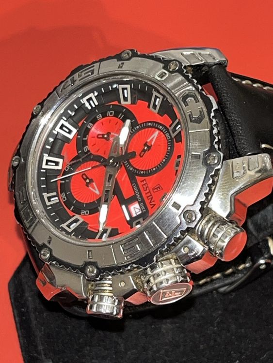 Festina Chrono Bike – Red/Black Edition – Sportlicher Lauft (Gebraucht ...