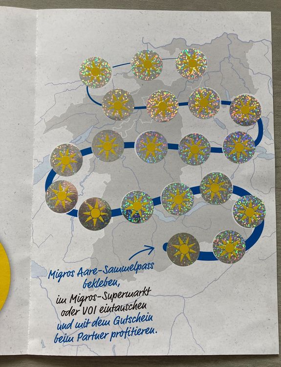 Migros Aare Sammelspass 1 VOLLE KARTE (Neu (gemäss Beschreibung)) in Niederönz für CHF 4 – mit ...