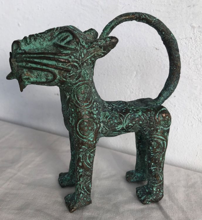 feiner alter Leopard Bronze Benin Höhe 13 cm (Gebraucht) in Rüthi (Rheintal) für CHF 71 – mit ...
