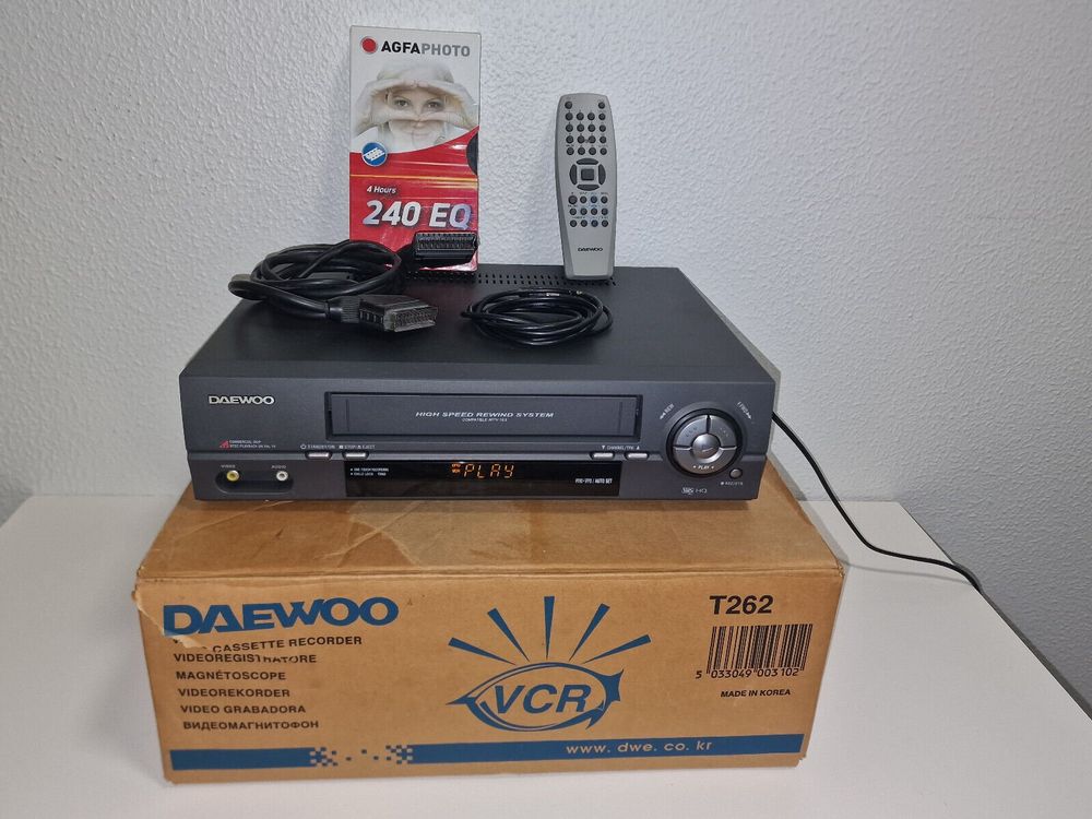 Daewoo T262 VHS Videorecorder in SCHWARZ OVP & 24 M.GARANTIE | Kaufen auf Ricardo