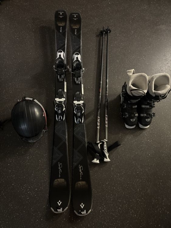 Complete Ski Set: Saline Skis, Boots, Poles, Helmet! (Gebraucht) in ...