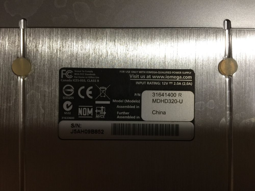 Externe USB HardDisk ioMega 300GB (Gebraucht) in Masein für CHF 3 – mit ...