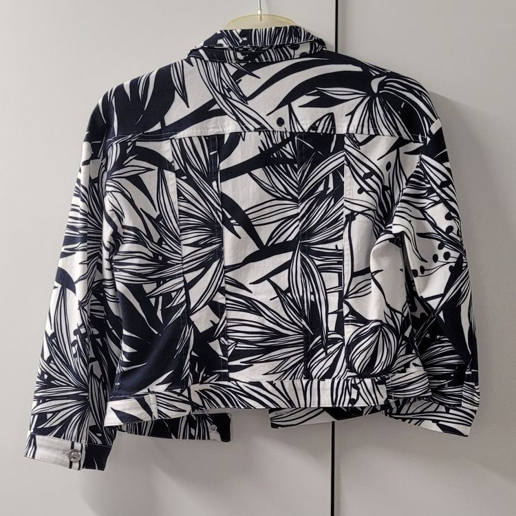 Monari Jeansjacke Gr. 34 Weiss/Marine - Top Zustand! (Neu (gemäss ...