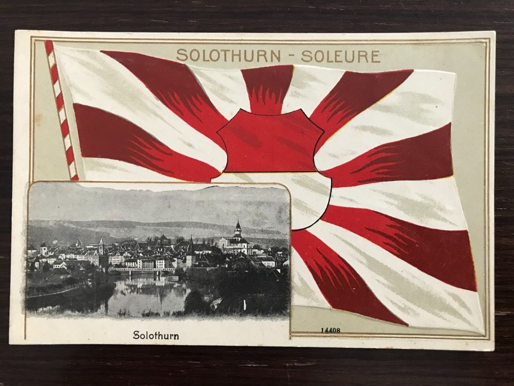 PRÄGEKARTE Stadt & Kanton Solothurn WAPPEN / FAHNE 1923 | Acheter sur ...