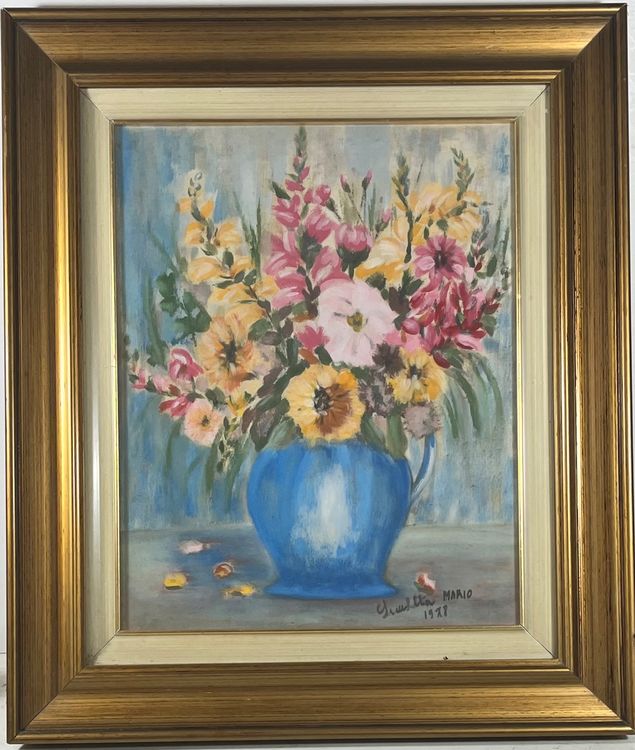 20. er Jahre Grosse Pastell Stilleben Gemälde, Unl. Sig. | Kaufen auf Ricardo