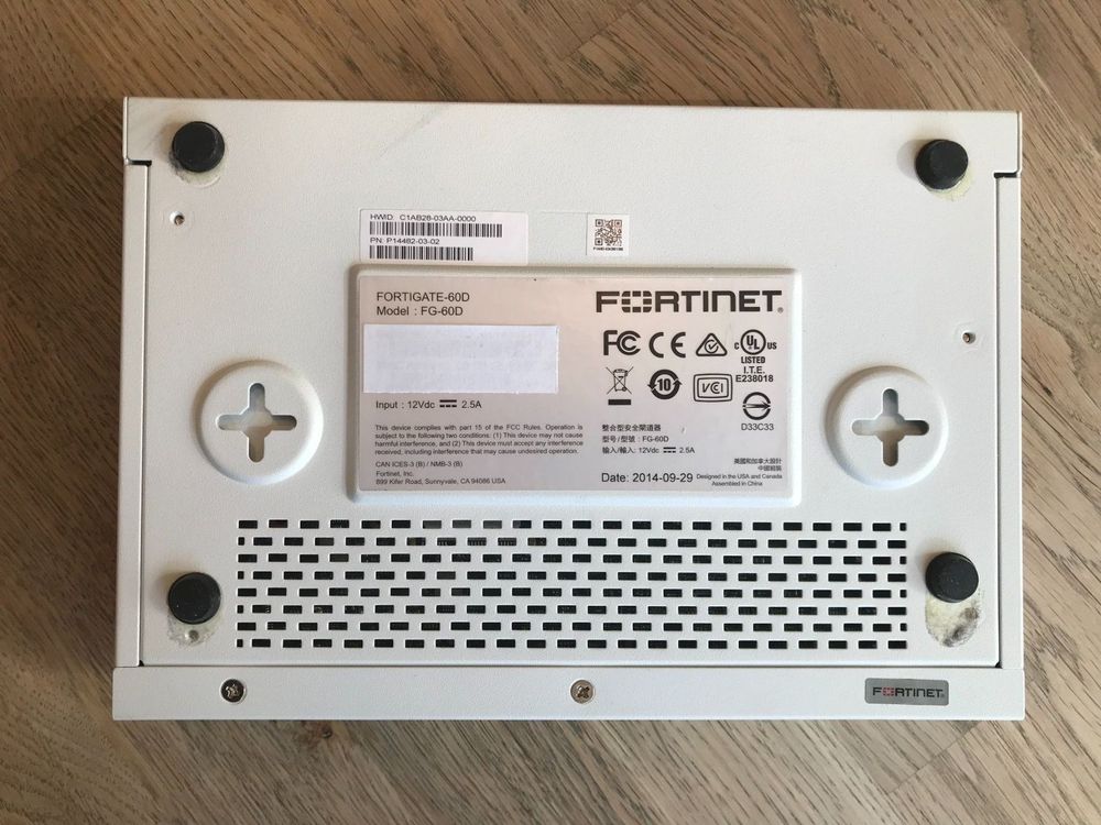 Fortinet FortiGate 60D Firewall (factory reset) | Kaufen auf Ricardo