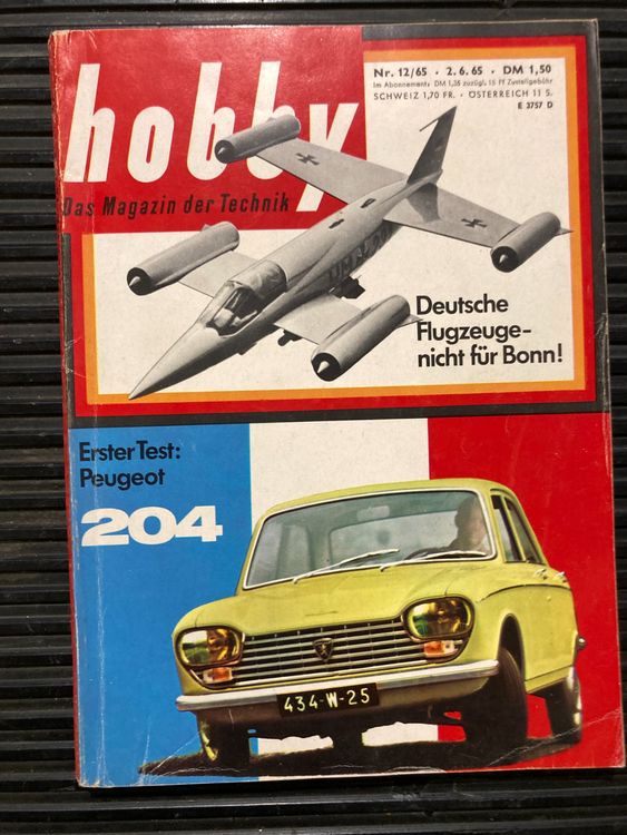 Hobby Magazin 12/65: Peugeot 204 & Deutsche Flugzeuge! (Gebraucht) in ...